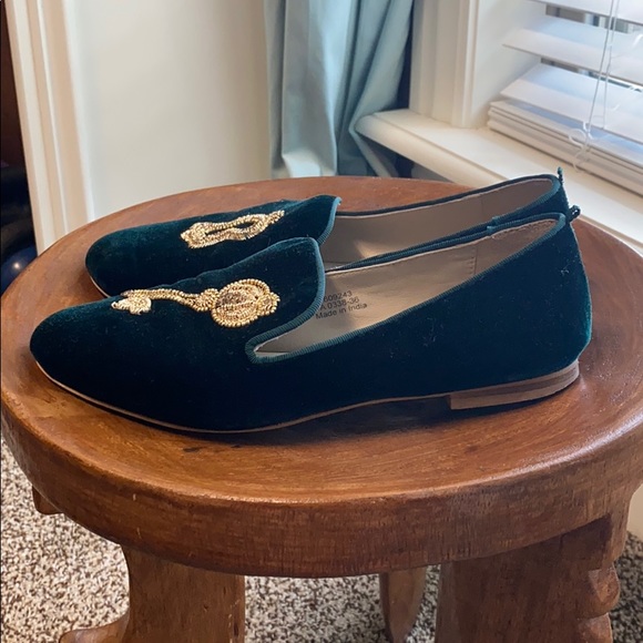 Boden | Shoes | Boden Emerald Velvet Slipper | Poshmark